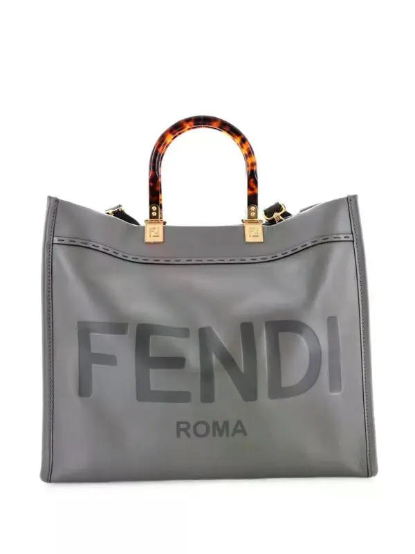 Fendi Sunshine Shopper Leather Medium Tote Bag