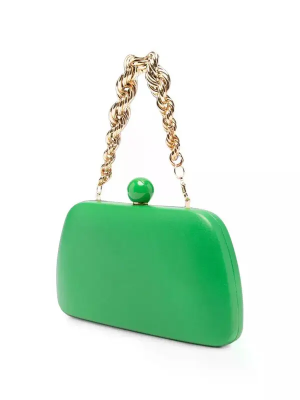 Velvet By Graham & Spencer Nora Chain-link Leather Clutch Bag