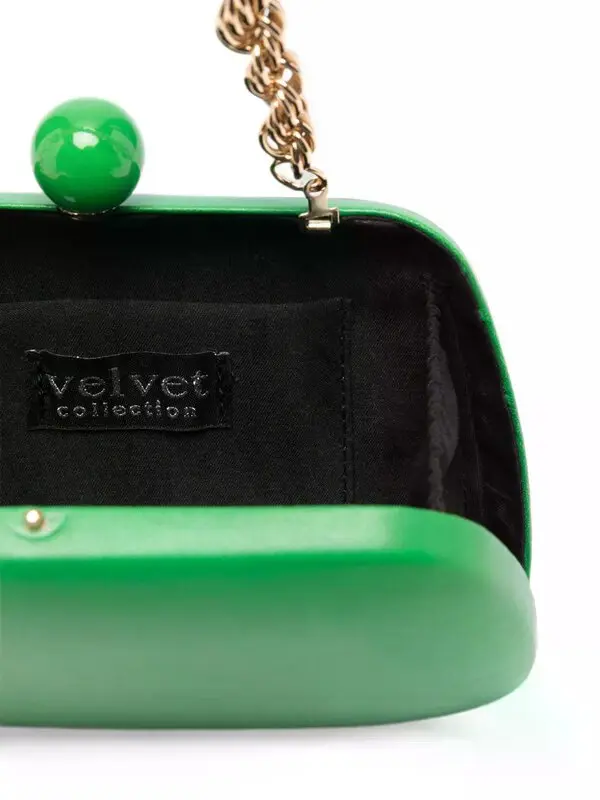Velvet By Graham & Spencer Nora Chain-link Leather Clutch Bag