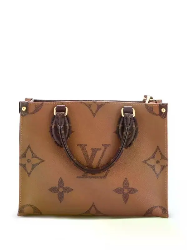 LOUIS VUITTON Onthego Tote Reverse Monogram Giant Pm Shoulder Bag - Brown