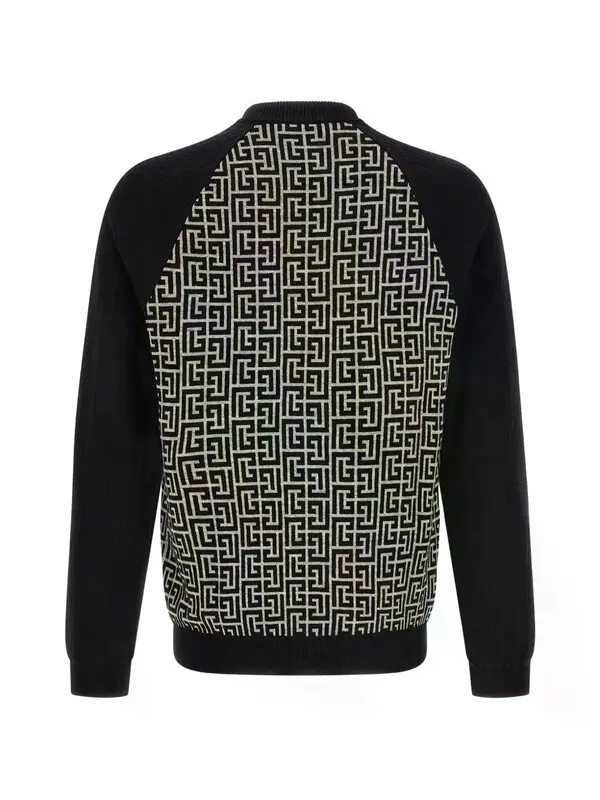 Balmain Pb Monogram Jacquard Sweater