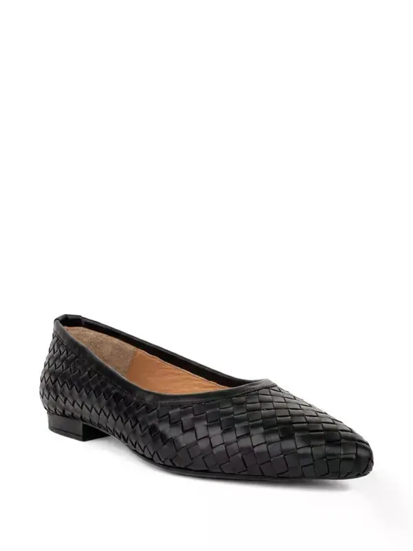 SERGIO MORETTI FIRENZE Woven Almond-toe Ballet Flats