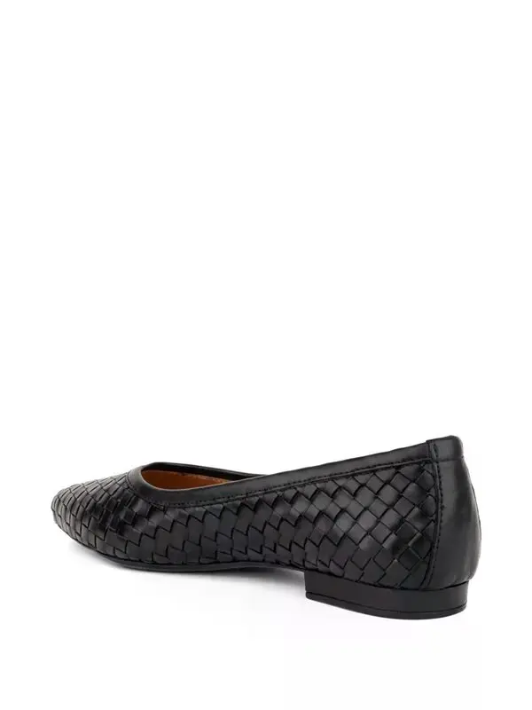 SERGIO MORETTI FIRENZE Woven Almond-toe Ballet Flats