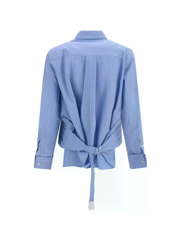 Sacai Striped Poplin Buckle-fastening Shirt