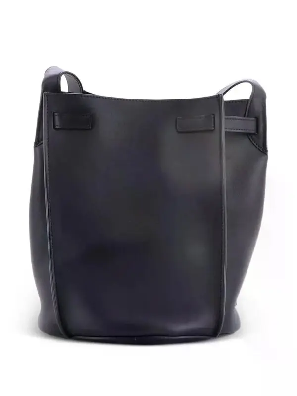 Celine Long Strap Big Bag Leather Bucket Bag - Black