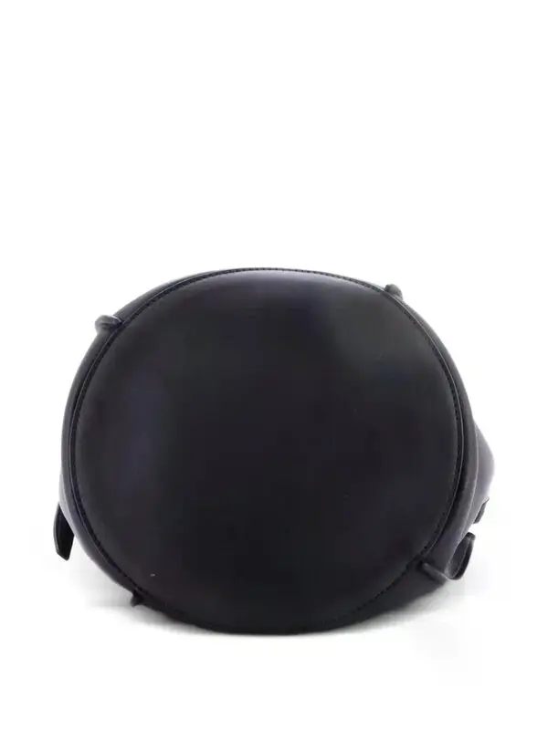 Celine Long Strap Big Bag Leather Bucket Bag - Black