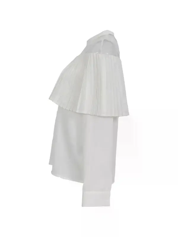 Maje Pleated Mesh Blouse