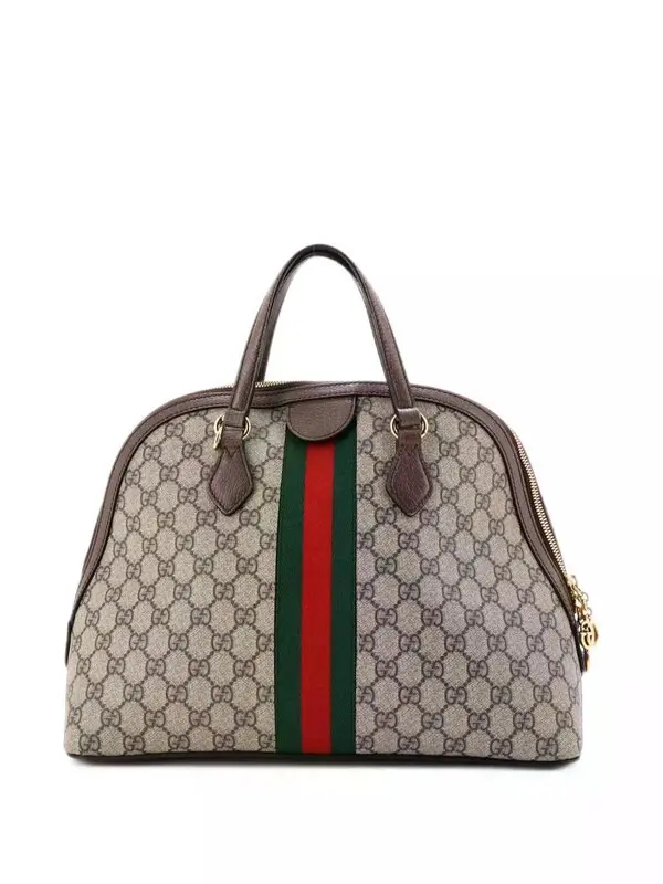 Gucci Ophidia Dome Top Handle Bag Gg Coated Canvas Medium Satchel