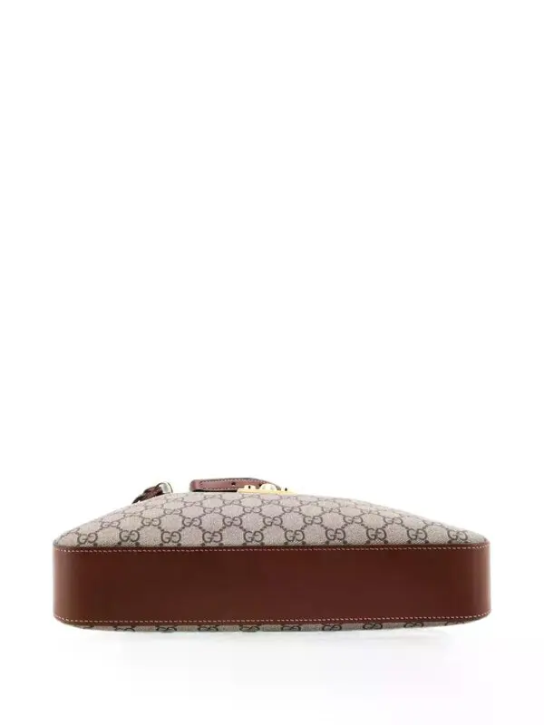 Gucci Padlock Chain Gg Coated Canvas With Leather Medium Shoulder Bag