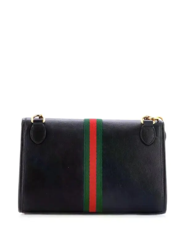 Gucci Rajah Web Chain Shoulder Bag Leather Small Crossbody Bag