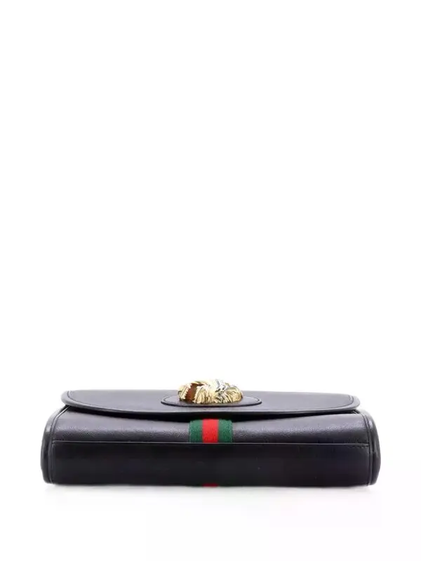 Gucci Rajah Web Chain Shoulder Bag Leather Small Crossbody Bag