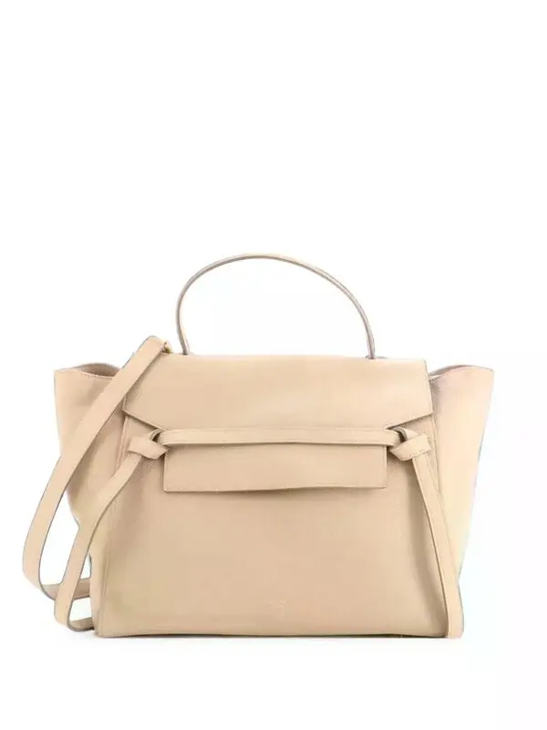 Celine Belt Bag Textured Leather Mini Shoulder Bag - Neutrals