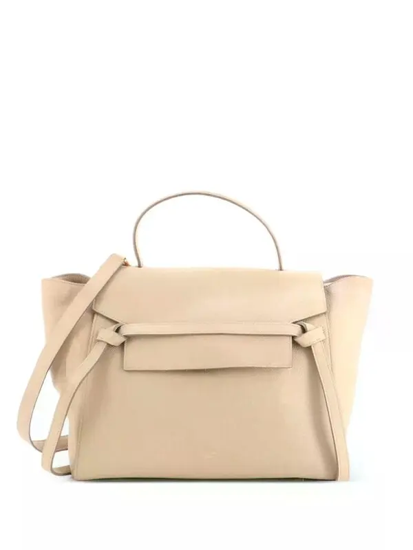 Celine Belt Bag Textured Leather Shoulder Bag - Neutrals