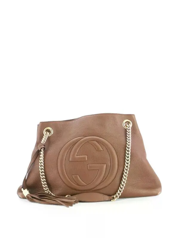 Gucci Soho Chain Strap Leather Medium Shoulder Bag - Brown