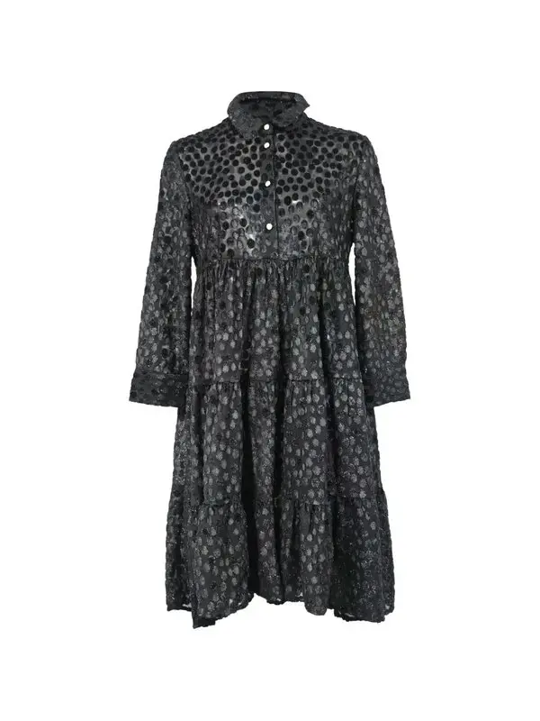 Maje Rolly Tiered Dress - Black