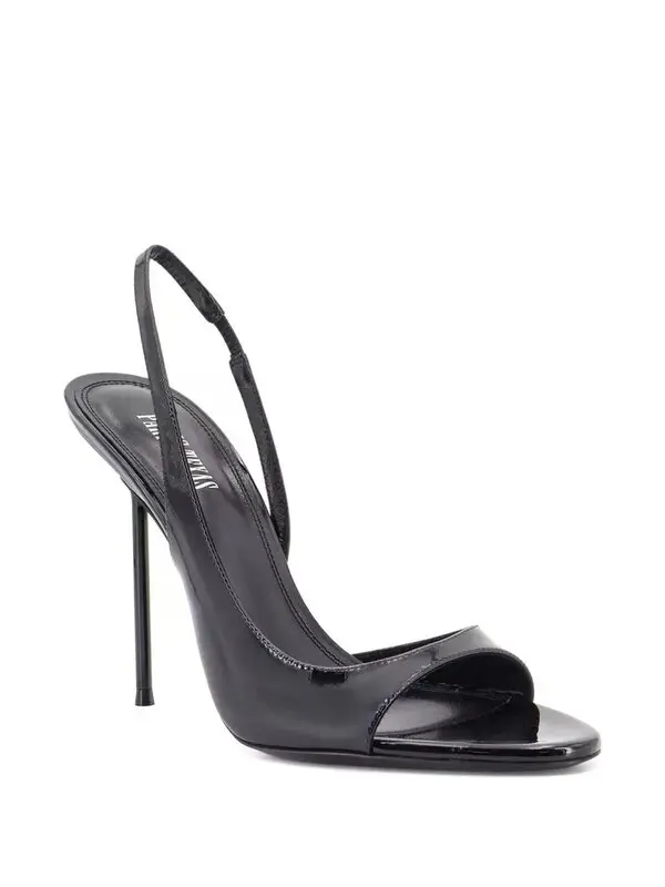 Paris Texas Lidia Patent Leather Sandals - Black
