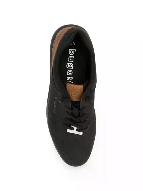 BUGATTI Perforated Panelled Sneakers - Black