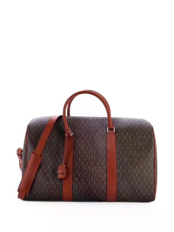 Saint Laurent Le Monogramme Duffle Bag Monogram All Over Coated Canvas And Leather 72h Travel Bag - Brown