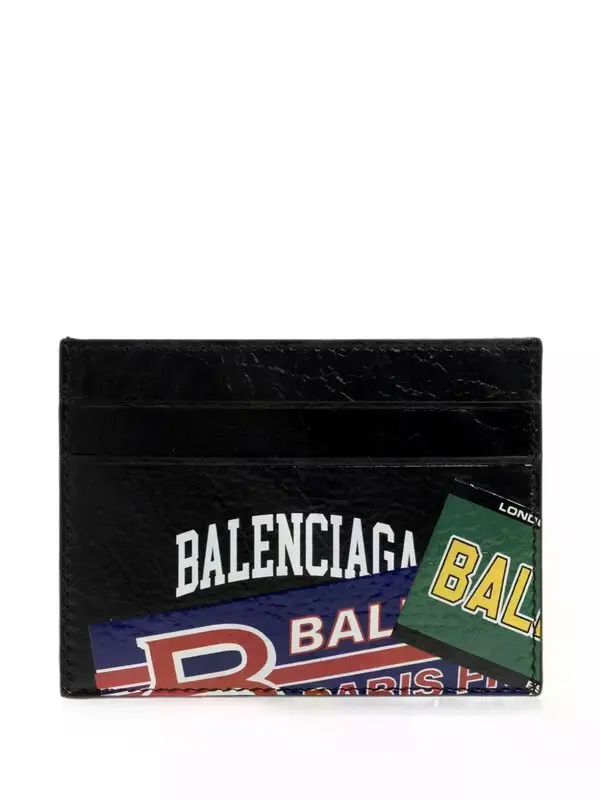 Balenciaga Cash Card Holder In /multicolor - Black