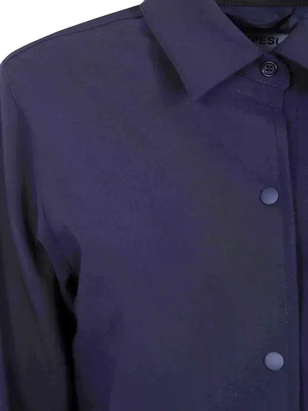 Aspesi Glue Press-stud Long-sleeve Shirt - Blue