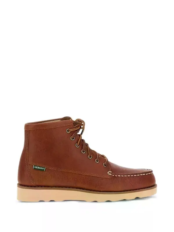 SEBAGO Tumb Moc-toe Lace-up Boots - Brown