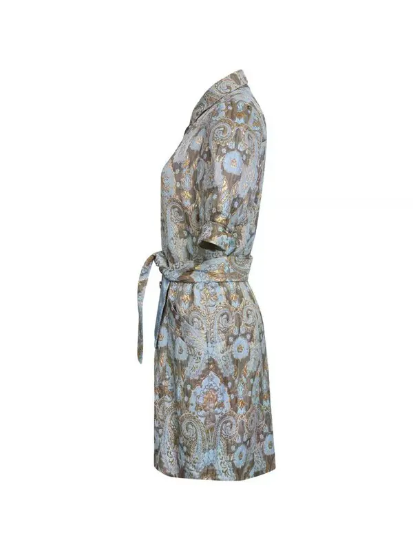 Sandro Orlan Metallic Jacquard Mini Dress