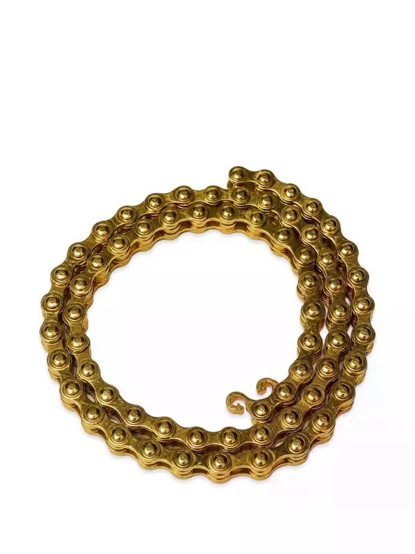 Dior 2000 Industrial Multi-row Bicycle Chain Necklace - Gold