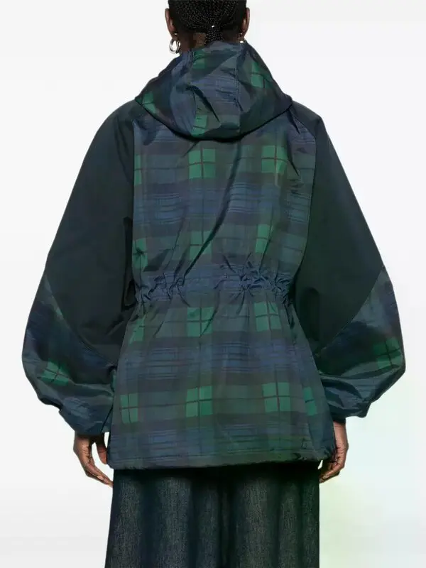 DAMSON MADDER Liu Tartan Hooded Raincoat