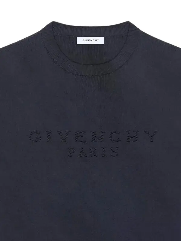 Givenchy Cotton-knit Paris-jacquard T-shirt