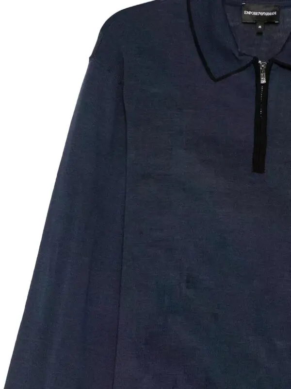 Emporio Armani Logo-patch Polo Shirt - Blue