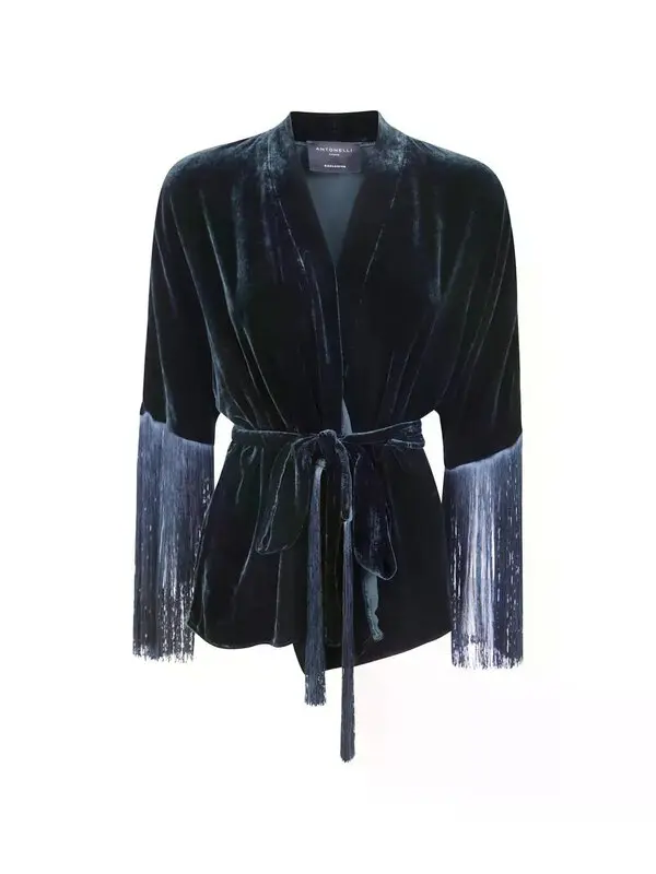 Antonelli Firenze Fringed Velvet Top