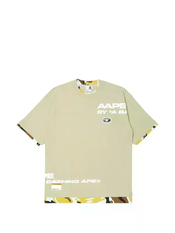 AAPE BY *A BATHING APE Moonface Panelled Printed T-shirt