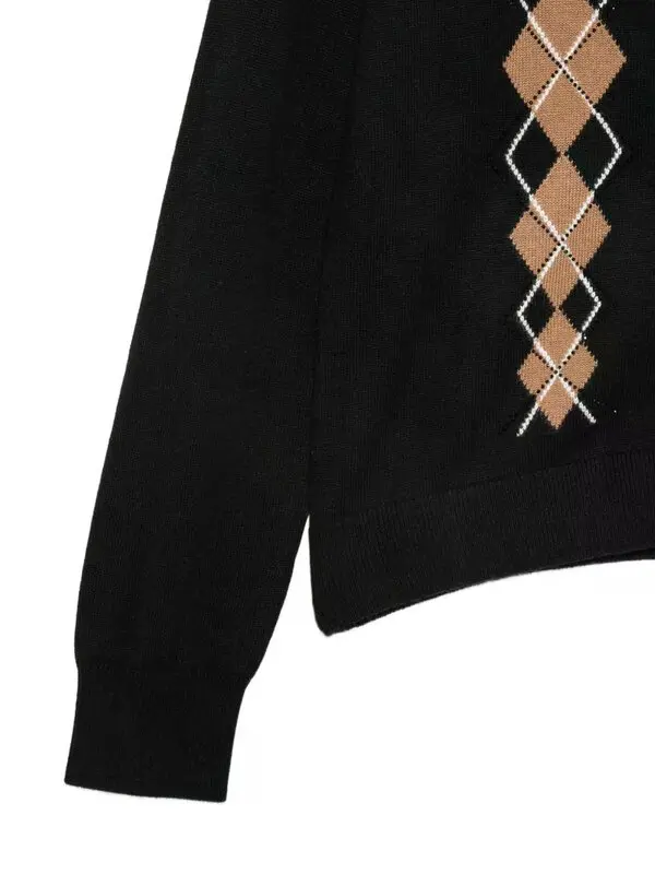 Liu Jo Argyle-intarsia Buttoned Cardigan