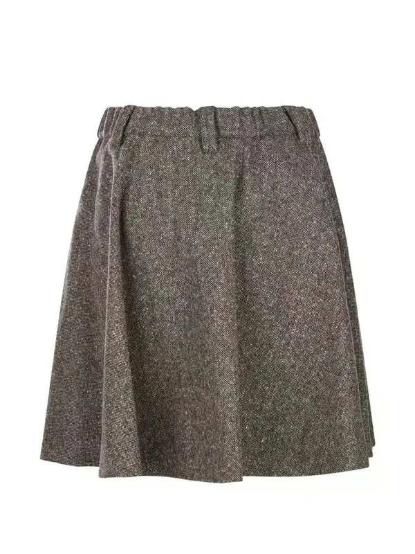 Brunello Cucinelli Marl-effect A-line Skirt