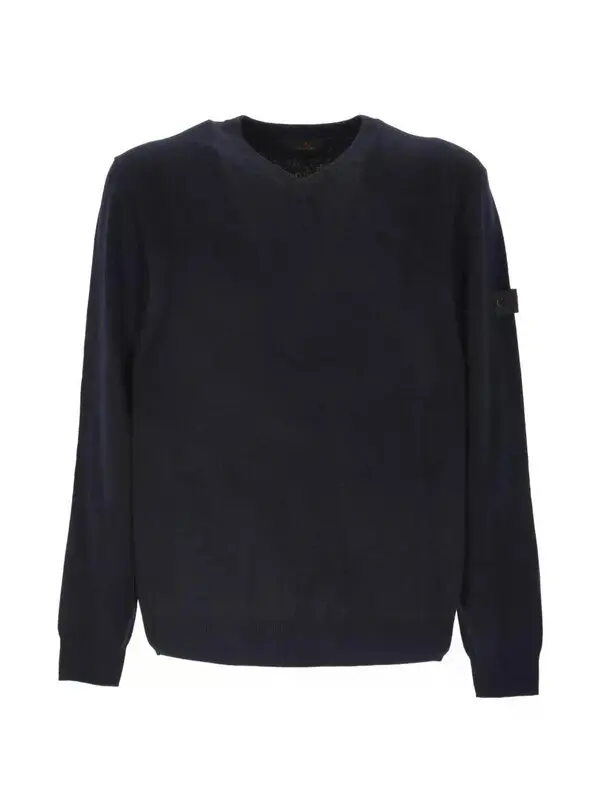 Peuterey V-neck Logo-patch Sweater