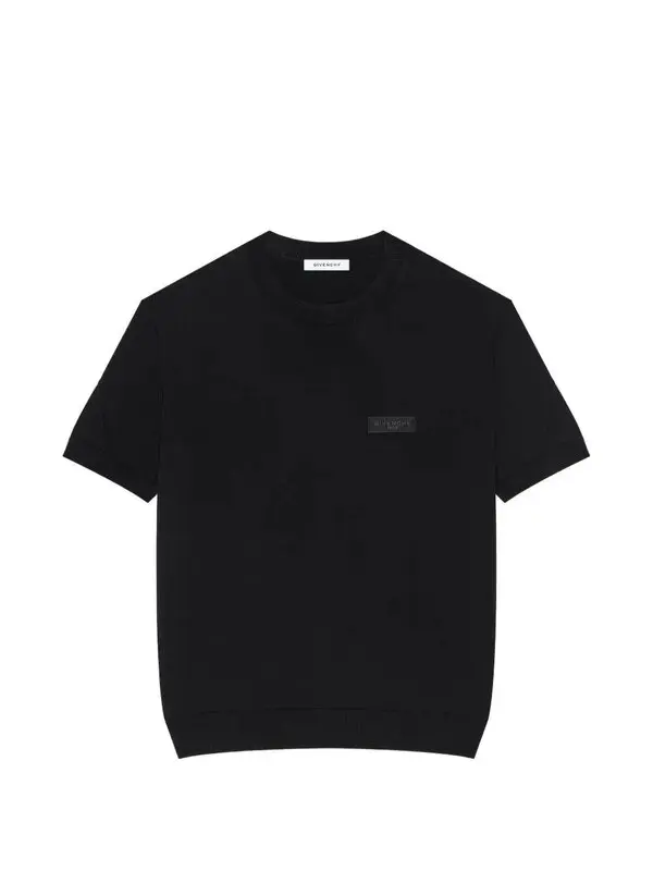 Givenchy Couture Seam T-shirt In Knit With Gros Grain Detail - Black