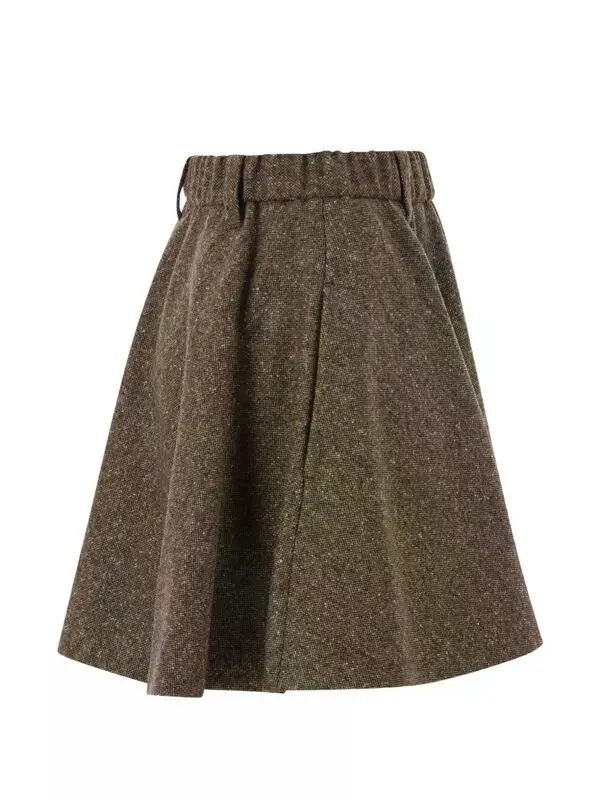 Brunello Cucinelli Textured Flared Mini Skirt