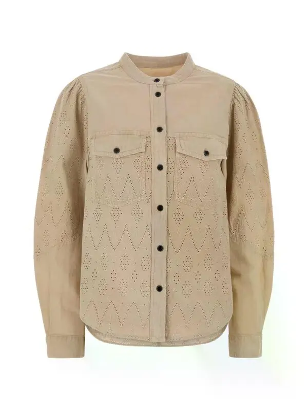 Isabel Marant Étoile Kaina Embroidered Washed-cotton Shirt
