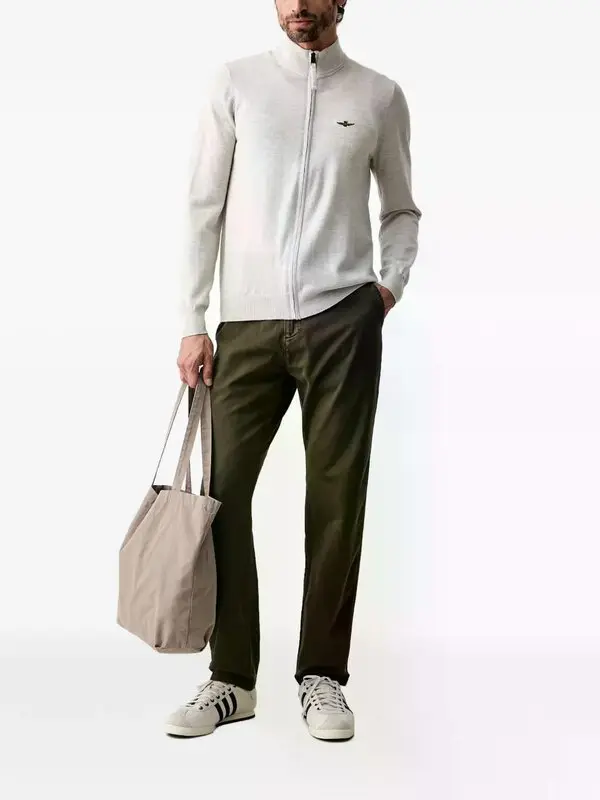 AERONAUTICA MILITARE Wool Zip-up Cardigan
