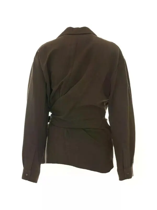 ELEH Bow-detail Wrap-style Shirt