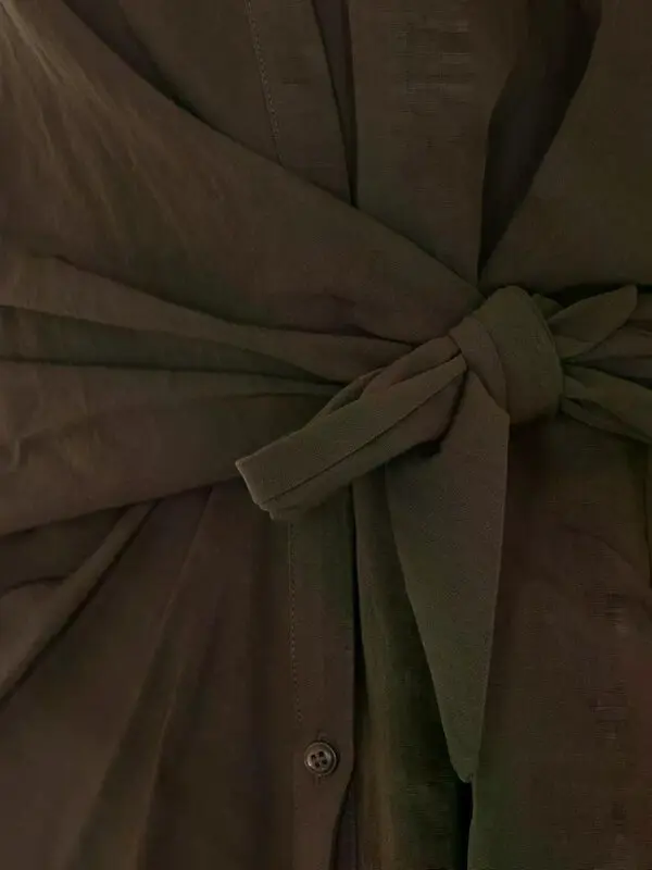 ELEH Bow-detail Wrap-style Shirt