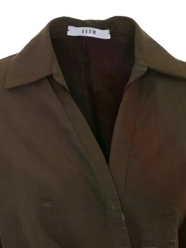 ELEH Bow-detail Wrap-style Shirt