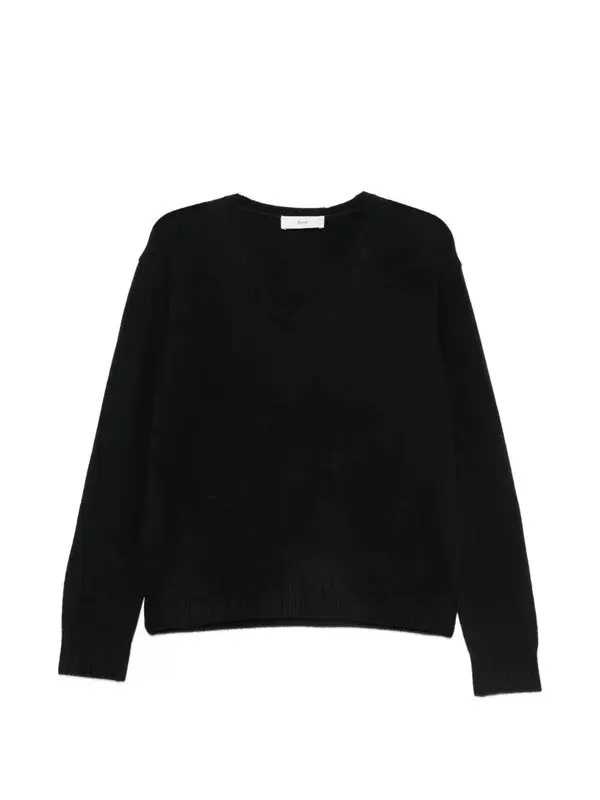 DUNST V-neck Knitted Sweater - Black