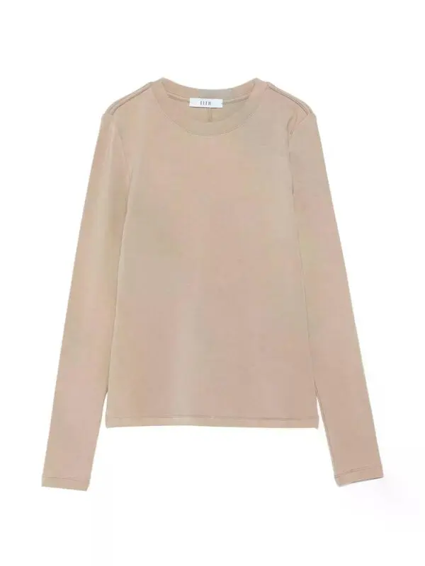 ELEH Crew-neck Long-sleeve T-shirt - Neutrals