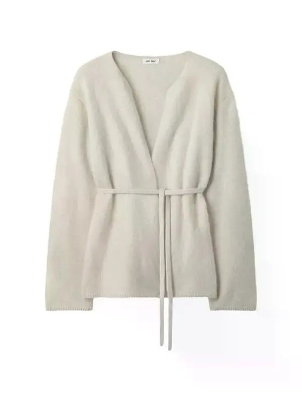 Soft Goat Belted V-neck Cardigan