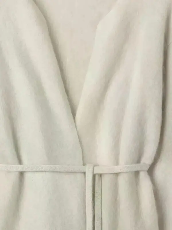 Soft Goat Belted V-neck Cardigan