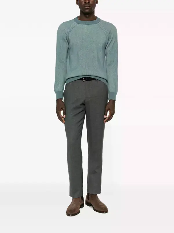 FILIPPO DE LAURENTIIS Ribbed-knit Raglan-sleeve Sweater