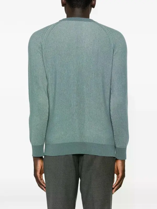 FILIPPO DE LAURENTIIS Ribbed-knit Raglan-sleeve Sweater