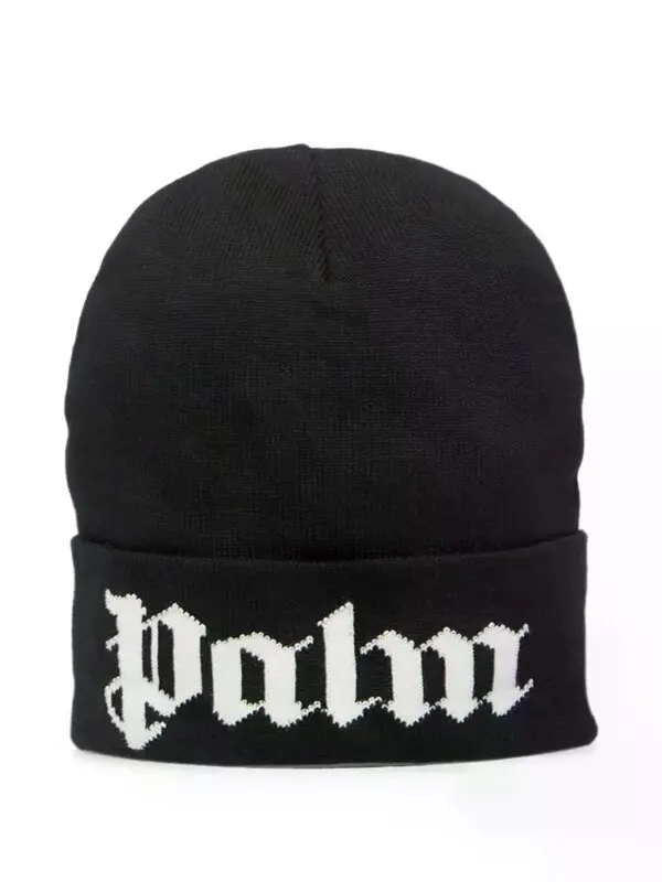 Palm Angels Logo-intarsia Beanie Hat
