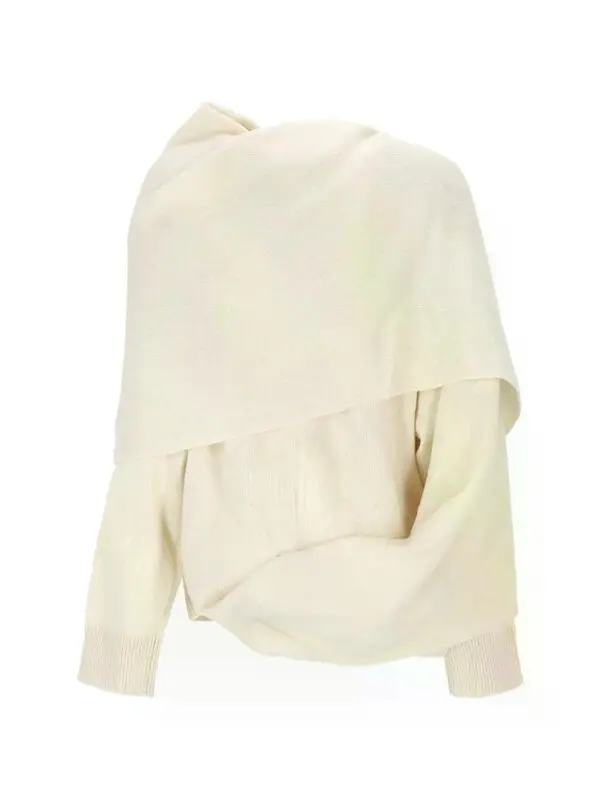 ARMARIUM Draped-detail Knitted Sweater